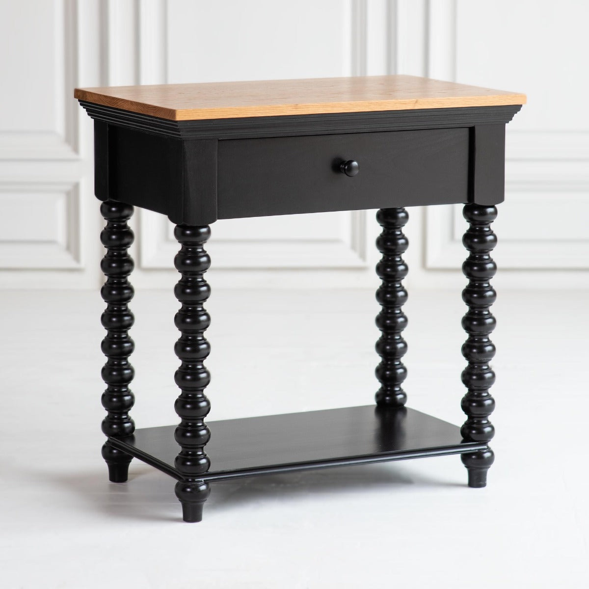 Alex Spindle Nightstand – THE BEAUTIFUL BED COMPANY